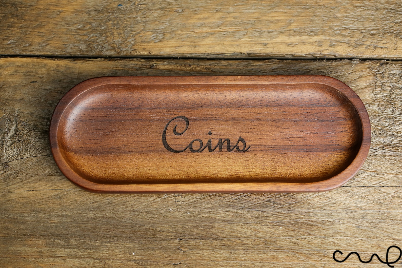 Handmade Small Wooden Oval Coin Tray Home Office Organise Gift - Etsy UK