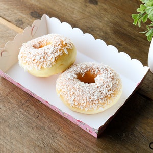 10 X Pink Floral Paper Tray Vintage Chic Party Serving Rectangular ...