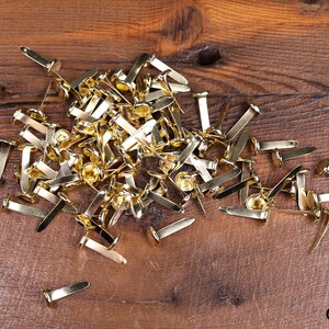 100 X Gold Paper Fasteners Split Pins 19mm / 8mm Head Brad Fastener - Etsy UK