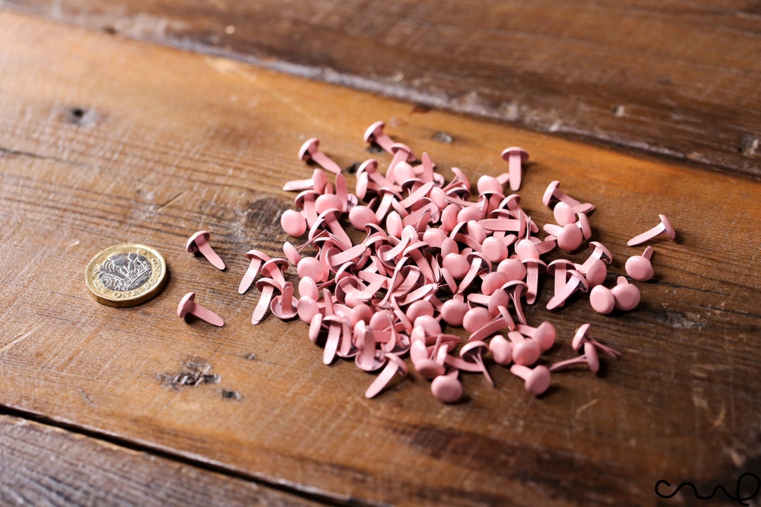 100 X Tender Pink Paper Fastener Split Pins Binding Office - Etsy