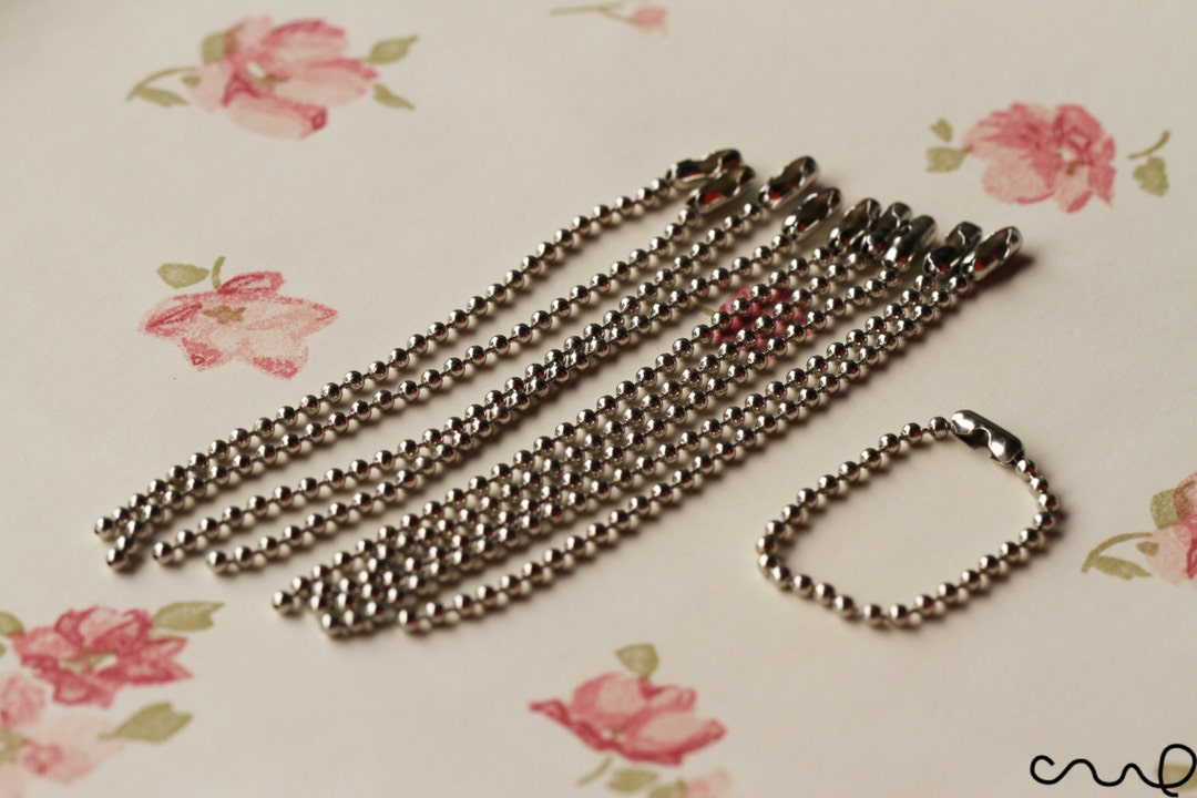 Steel Ball Chains: 10cm Key Ring Craft Supplies - Made in Korea - Etsy