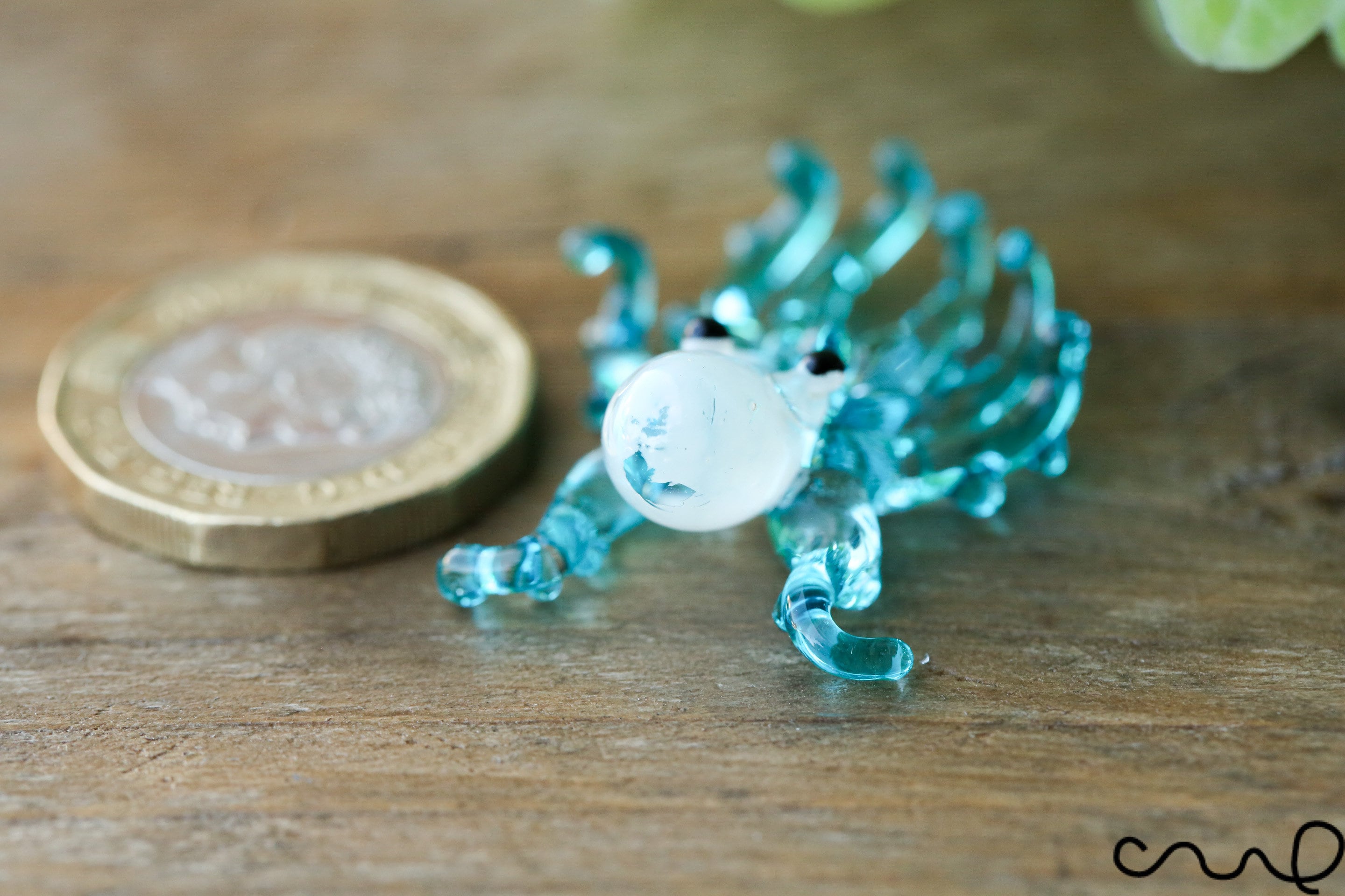 Handmade Turquoise Little Glass Octopus Gloss Garden Decor - Etsy