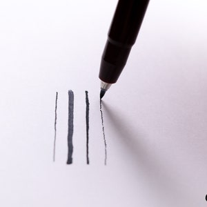 Monami Non-permanent Brush Pen Calligraphy Narrow Tip Refill Ink Water ...