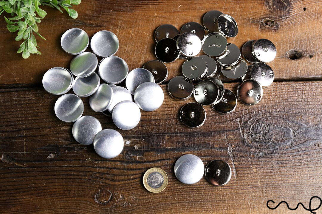 50 Sets X 44L Heavy Duty Button Blanks Machine Fabric Cover Button ...