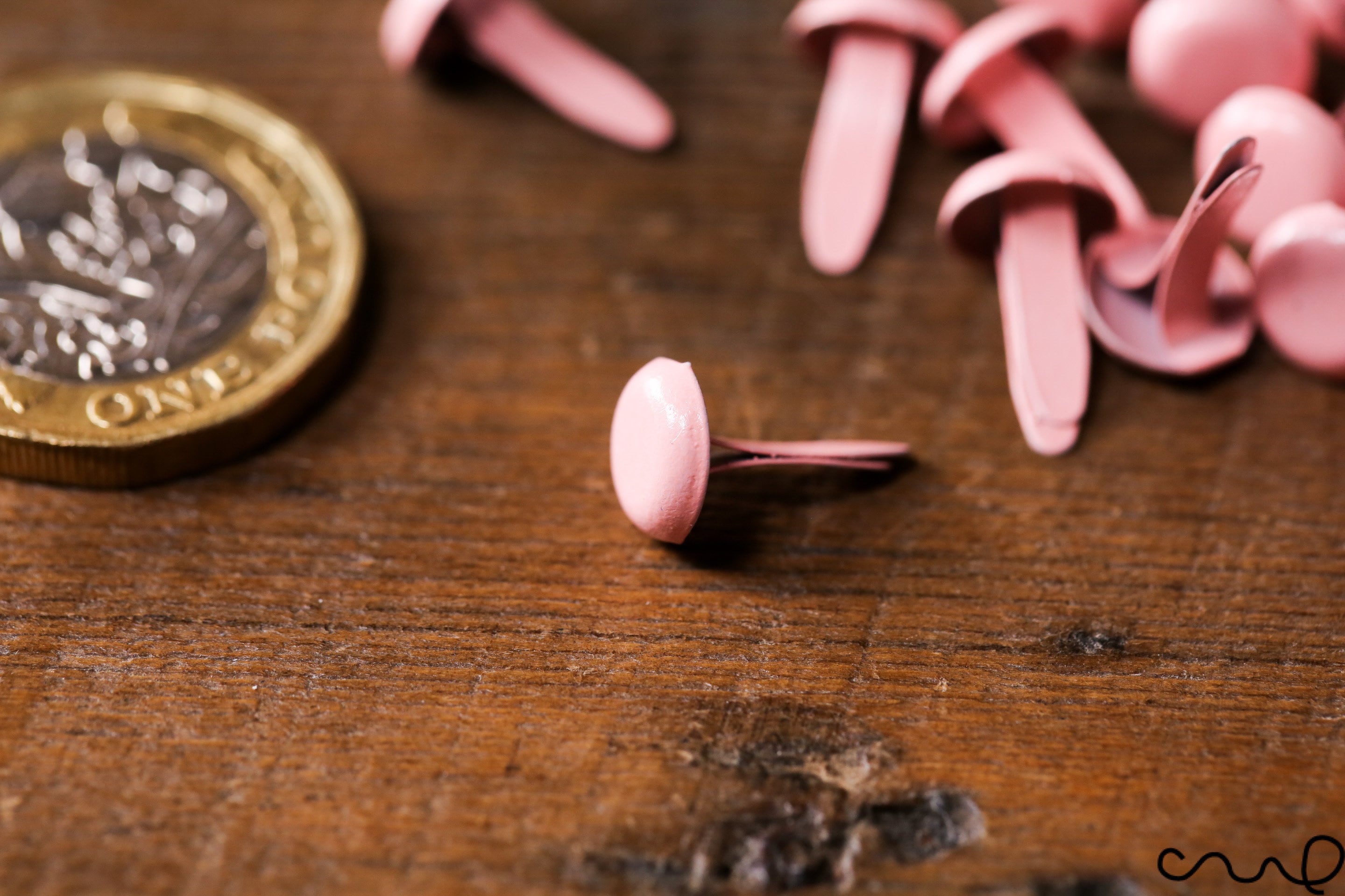 100 X Tender Pink Paper Fastener Split Pins Binding Office | Etsy