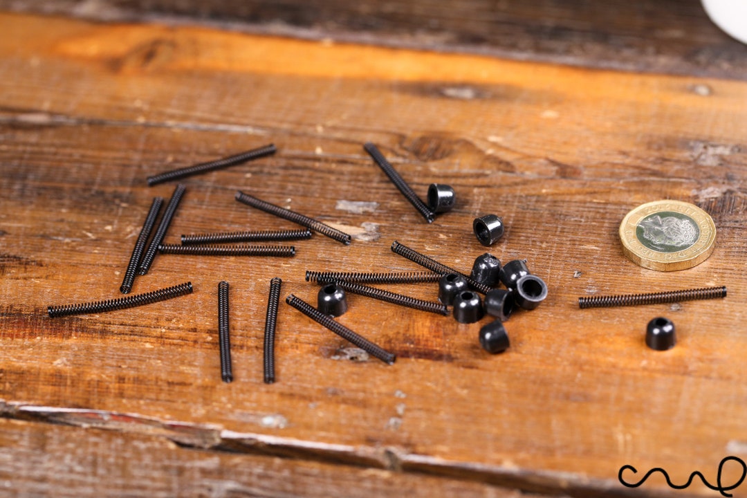 Black Metal Coil Springs With Plastic Caps: DIY Craft Accessories - Etsy