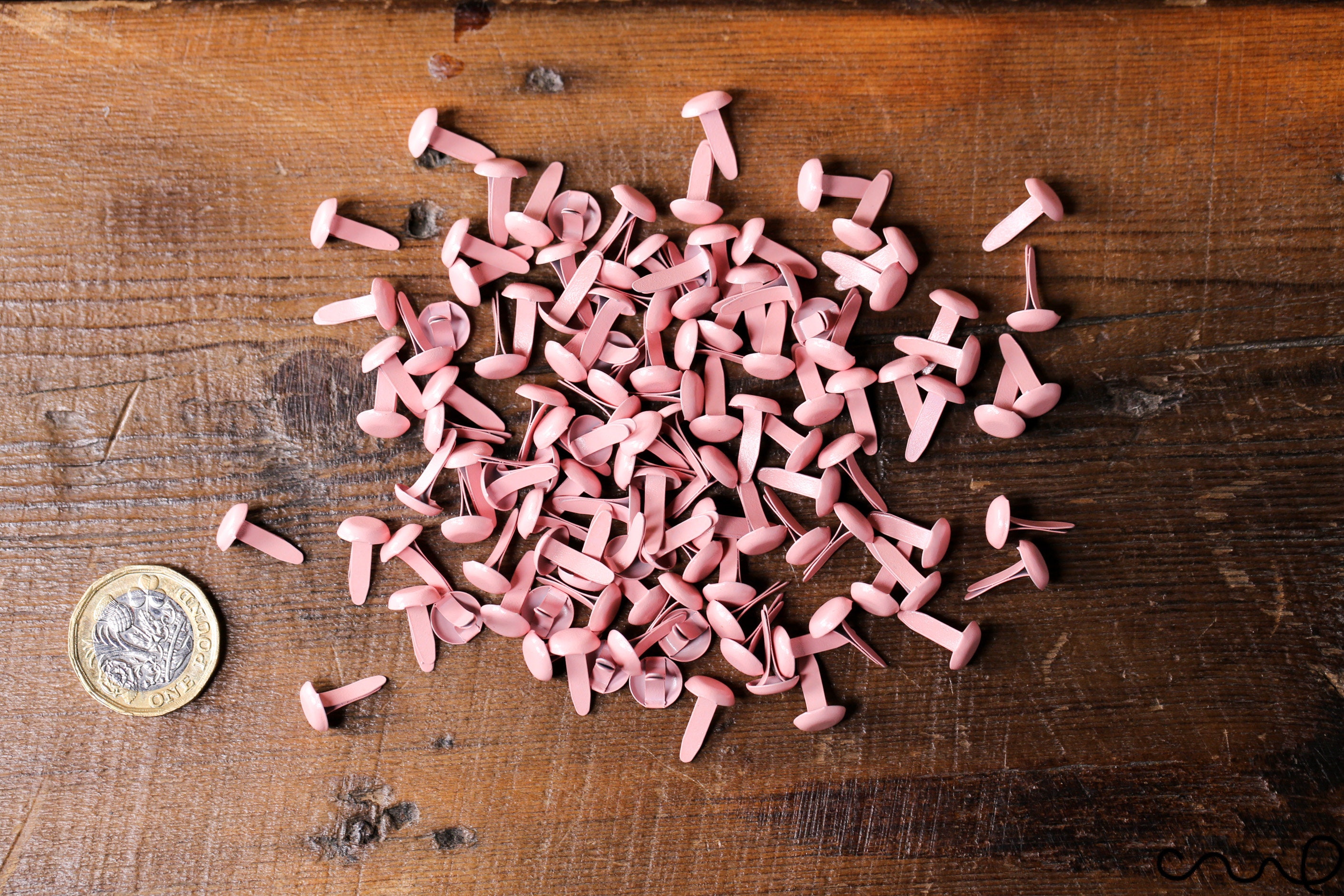 100 X Tender Pink Paper Fastener Split Pins Binding Office | Etsy