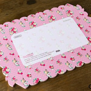 10 X Pink Floral Paper Tray Vintage Chic Party Serving Rectangular ...