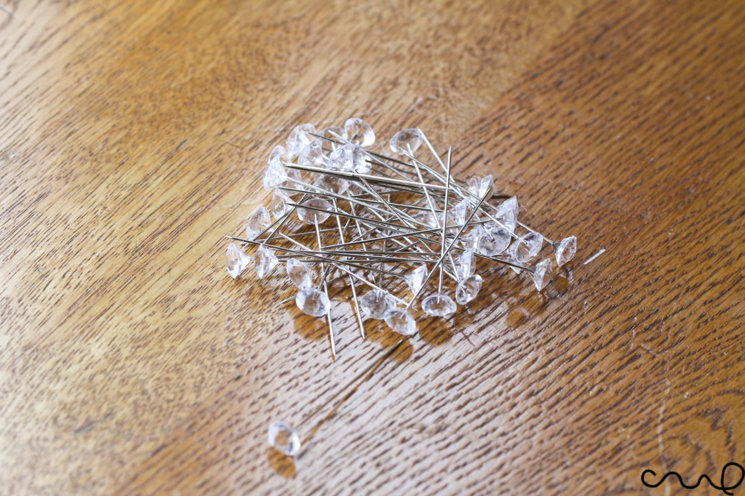 40 pcs Clear Diamond Head Sewing Pins 54mm Florist Pins | Etsy