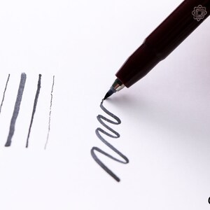 Monami Non-permanent Brush Pen Calligraphy Narrow Tip Refill Ink Water ...