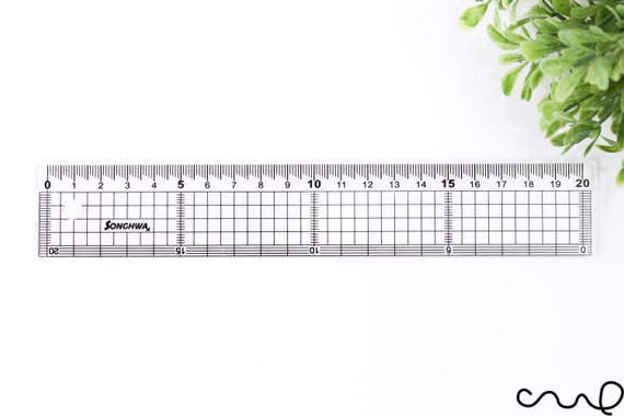 Clear Plastic Graph Ruler 20cm Length 5mm Grid CM MM School - Etsy