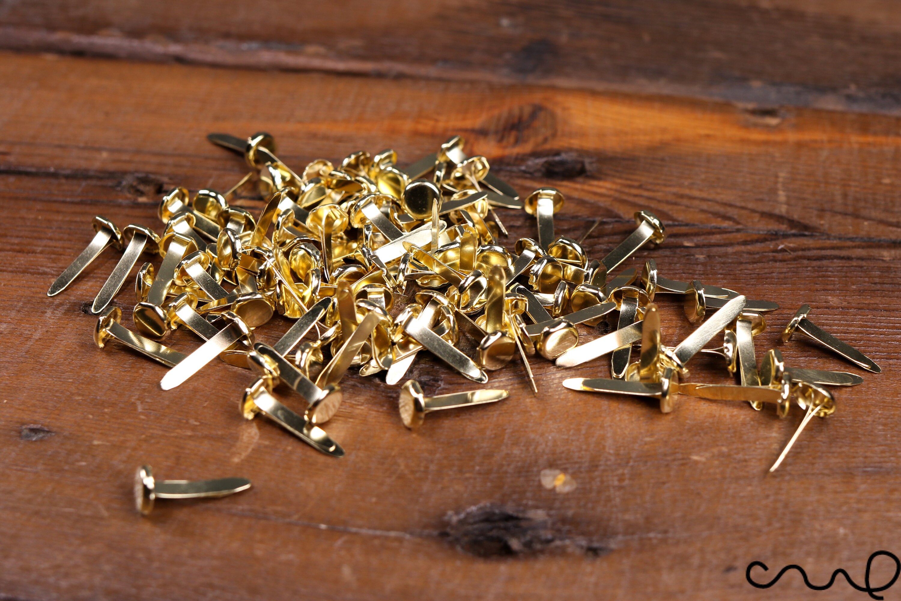 100 X Gold Paper Fasteners Split Pins 19mm / 8mm Head - Etsy UK