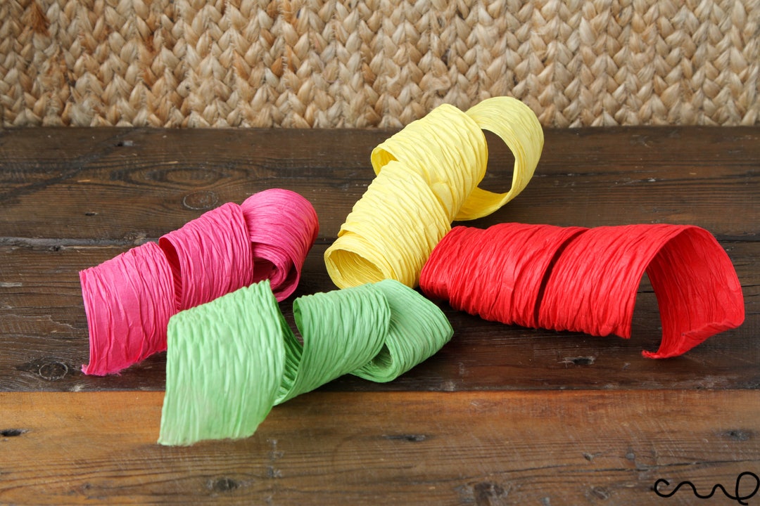 12 X Mulberry Paper Ribbon Roll 15M Solid Matte Paper Craft Ribbon 5cm ...