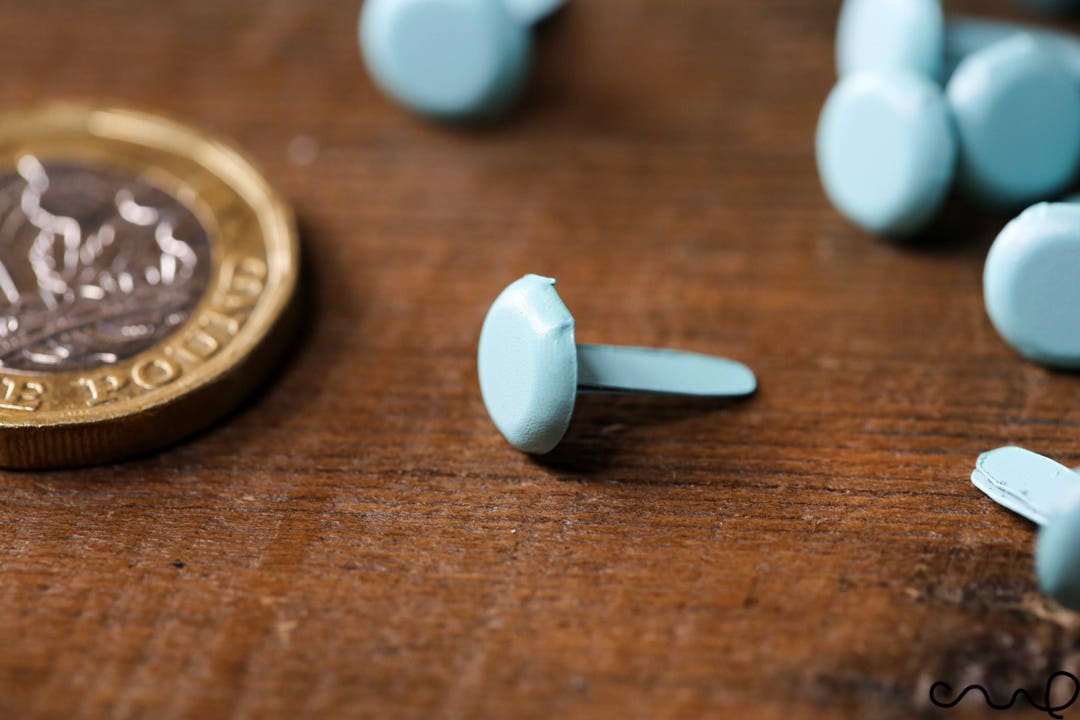 100 X Light Blue Paper Fastener Split Pins Binding Office - Etsy