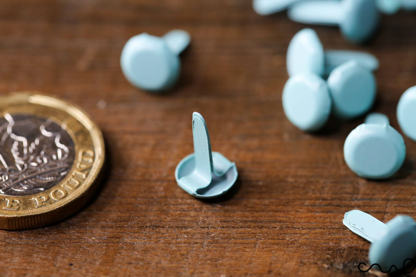 100 X Light Blue Paper Fastener Split Pins Binding Office - Etsy Canada