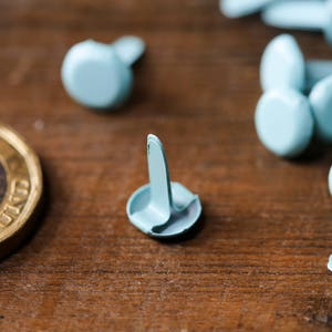 100 X Light Blue Paper Fastener Split Pins Binding Office Craft 13mm ...