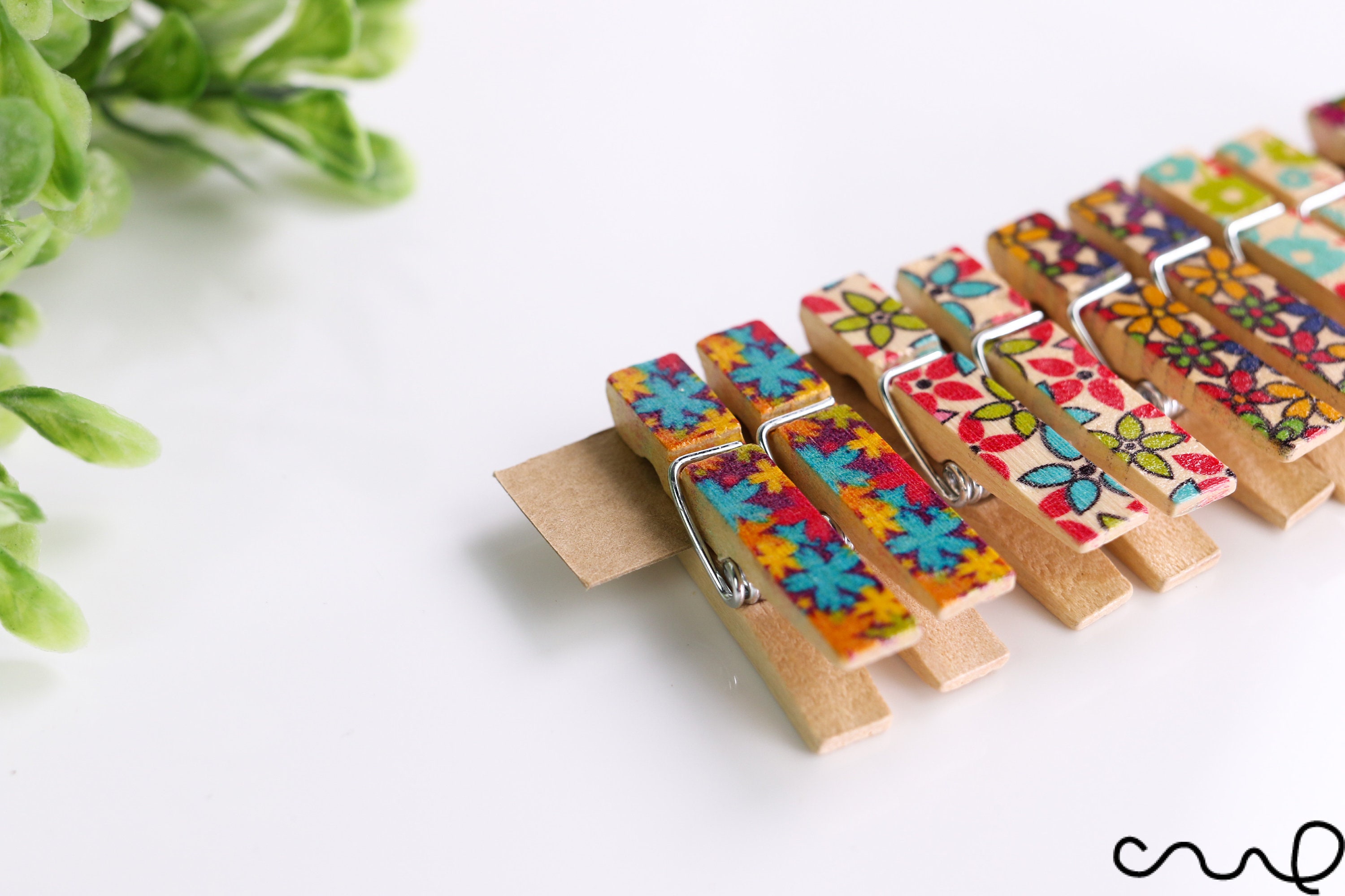 NEW Set of 10 Small 3.5cm Long Floral Wooden Cloth Pegs - Etsy UK