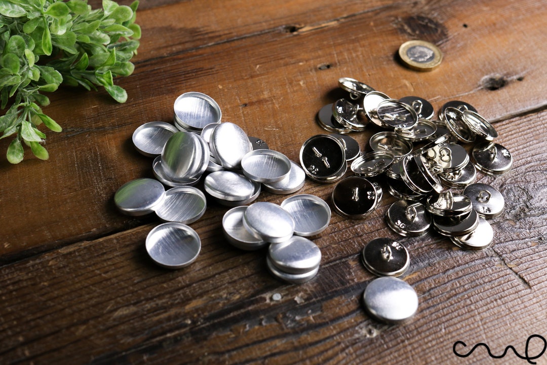 A Set of 50 X 36L Button Blanks Heavy Duty for Button Machine Fabric ...