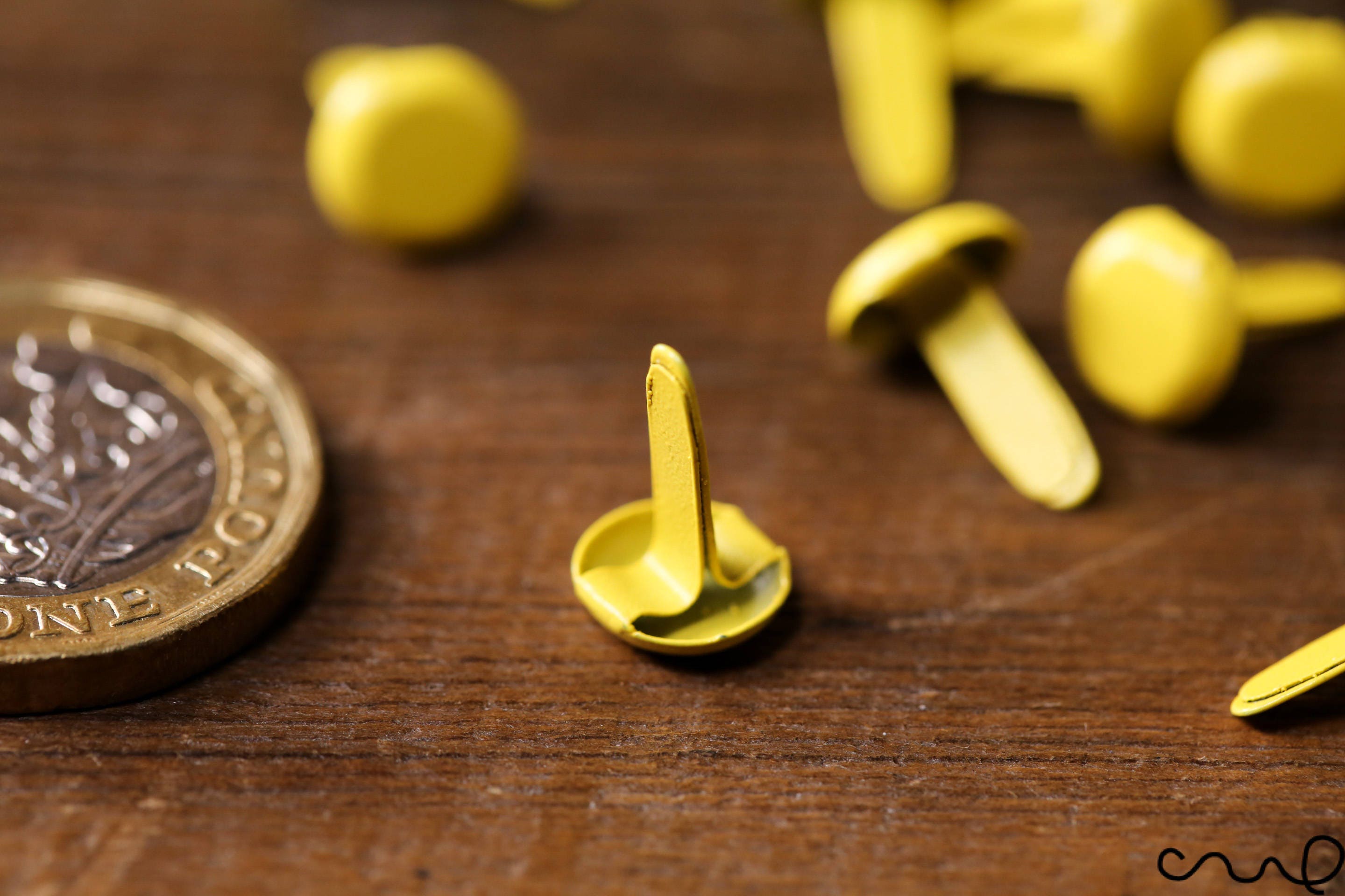 100 X Yellow Paper Fastener Split Pins Binding Office Craft - Etsy