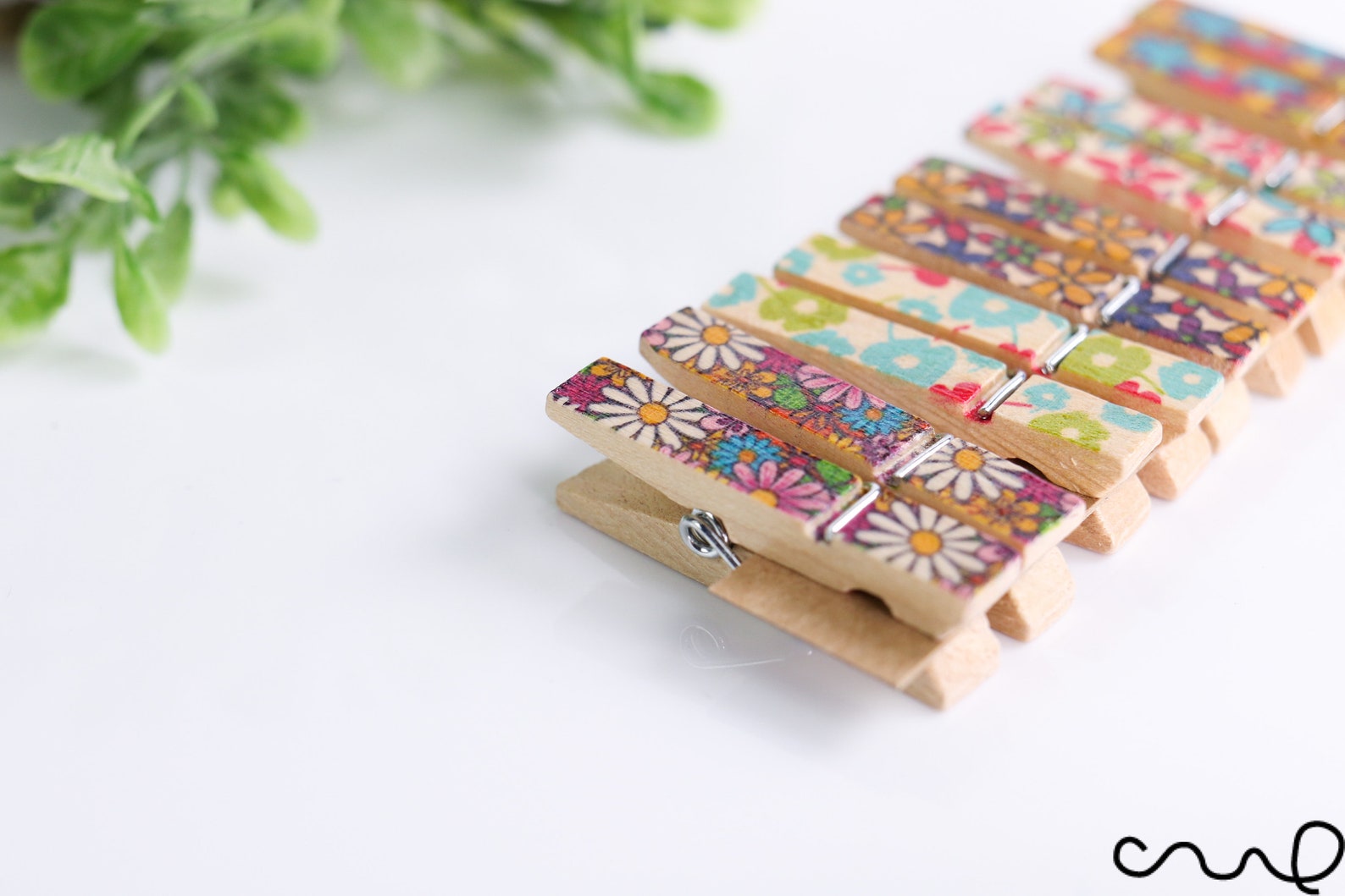 NEW Set of 10 Small 3.5cm Long Floral Wooden Cloth Pegs - Etsy UK