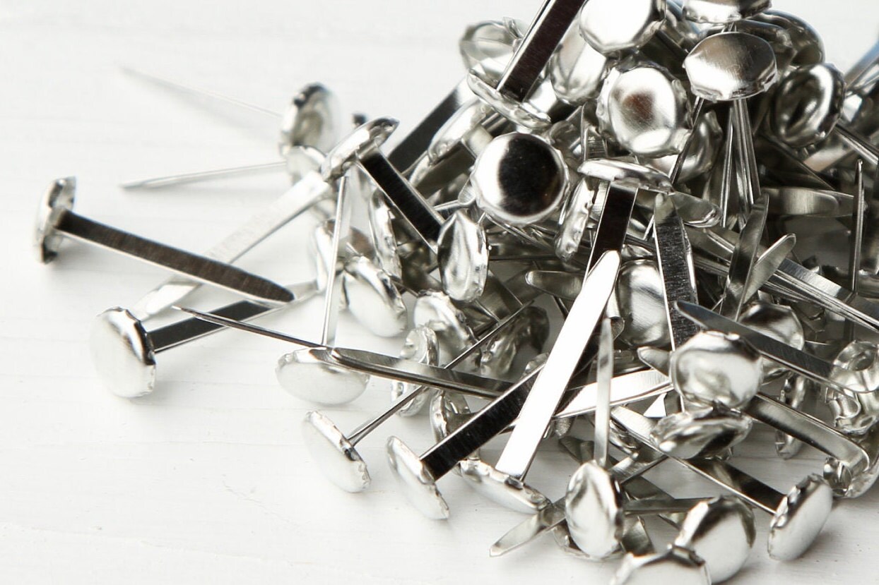 100 X Paper Fasteners Split Pins 20mm/ 8mm Head Binding High - Etsy
