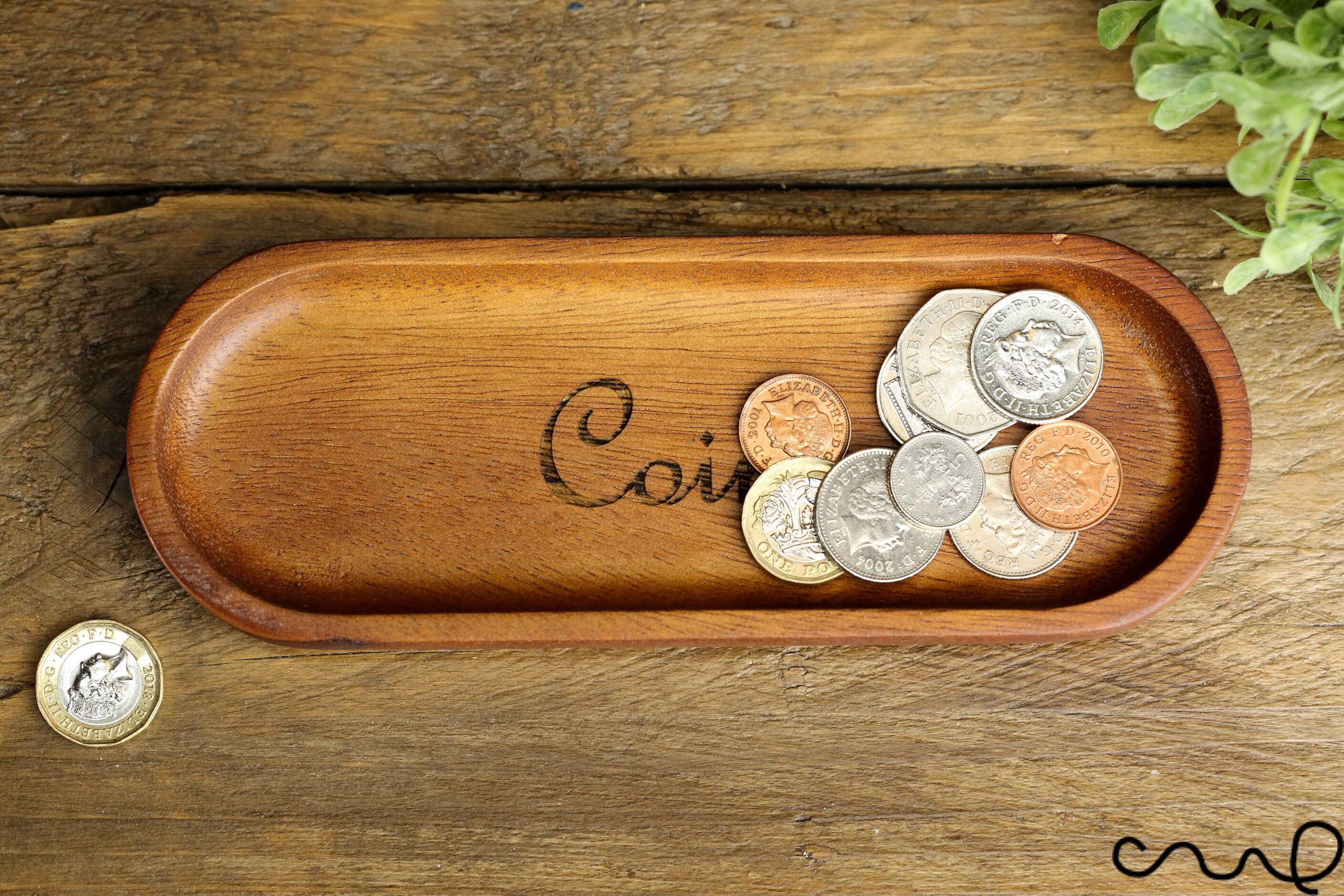 Handmade Small Wooden Oval Coin Tray Home Office Organise Gift - Etsy UK
