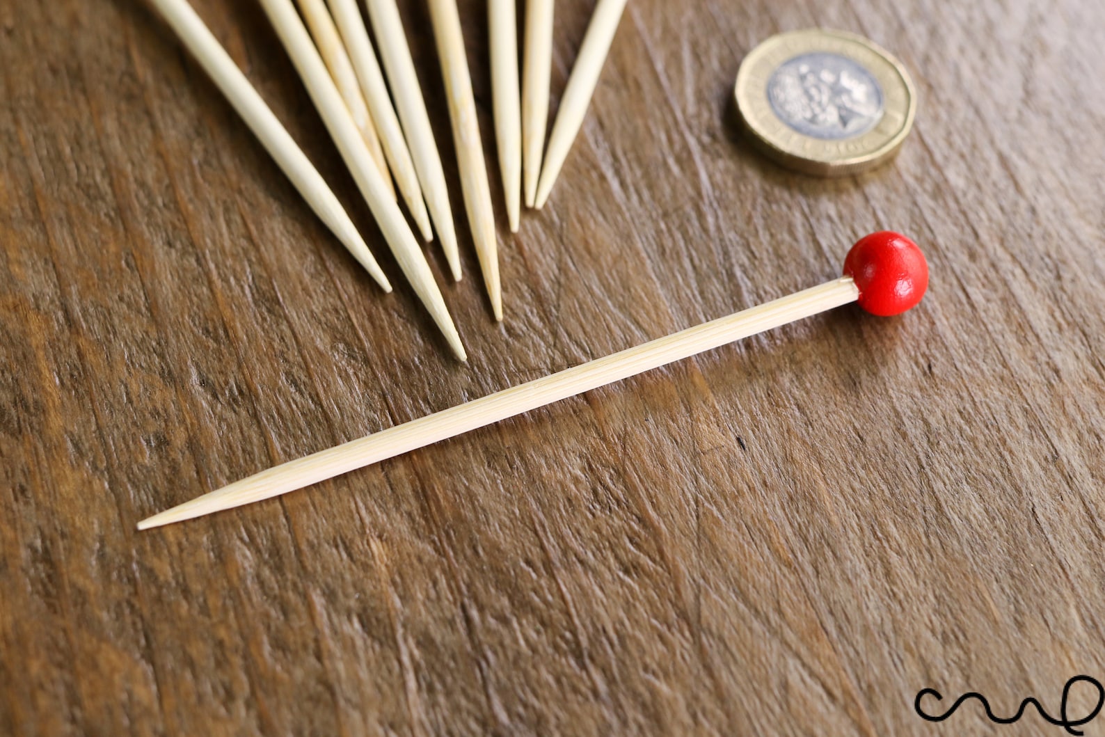 20 X Red Ball Head Wooden Cocktail Sticks Party Food Decor - Etsy
