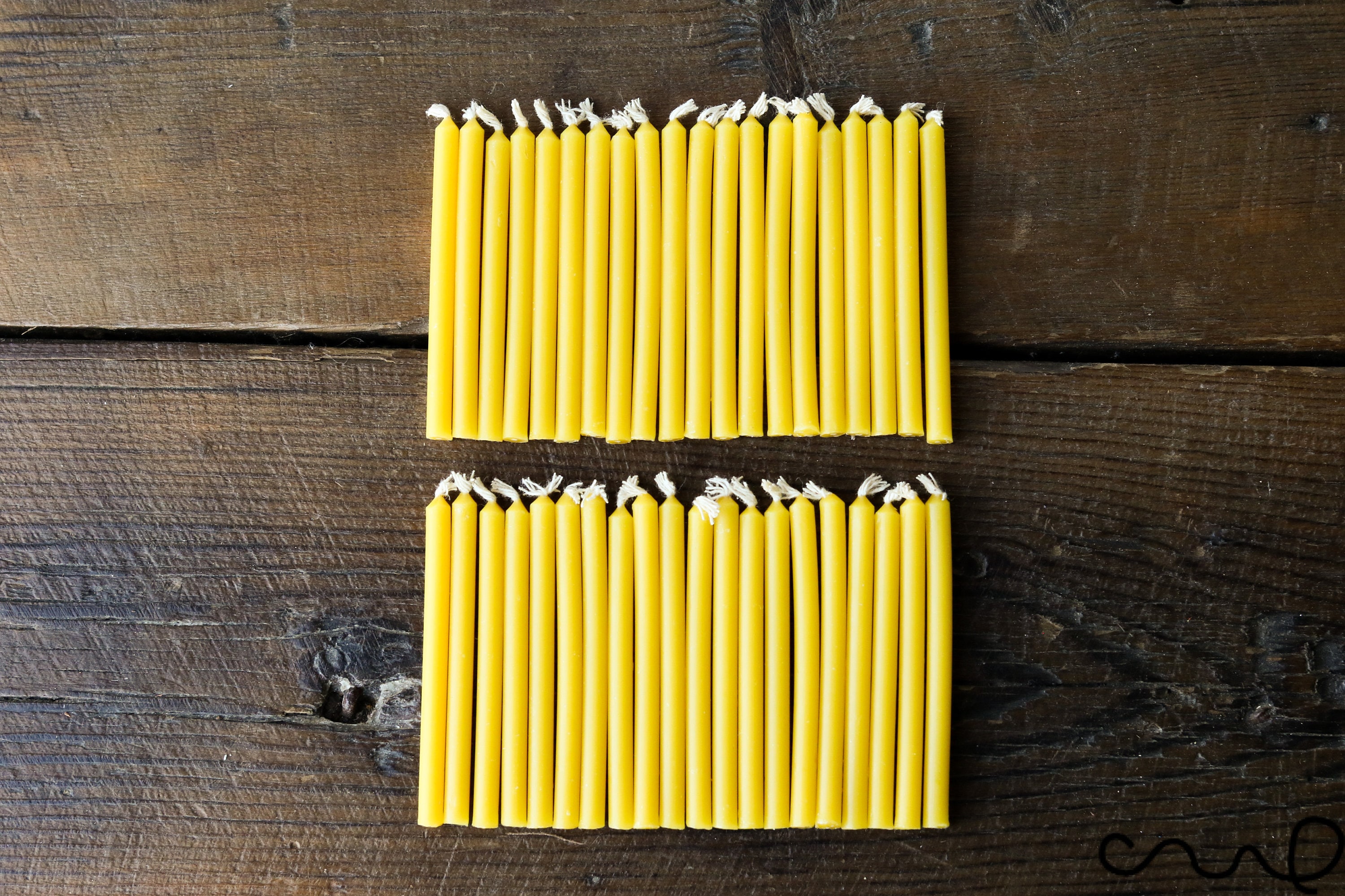 Set 40 Yellow Tiny Candles Cake Decoration Dinner Food | Etsy