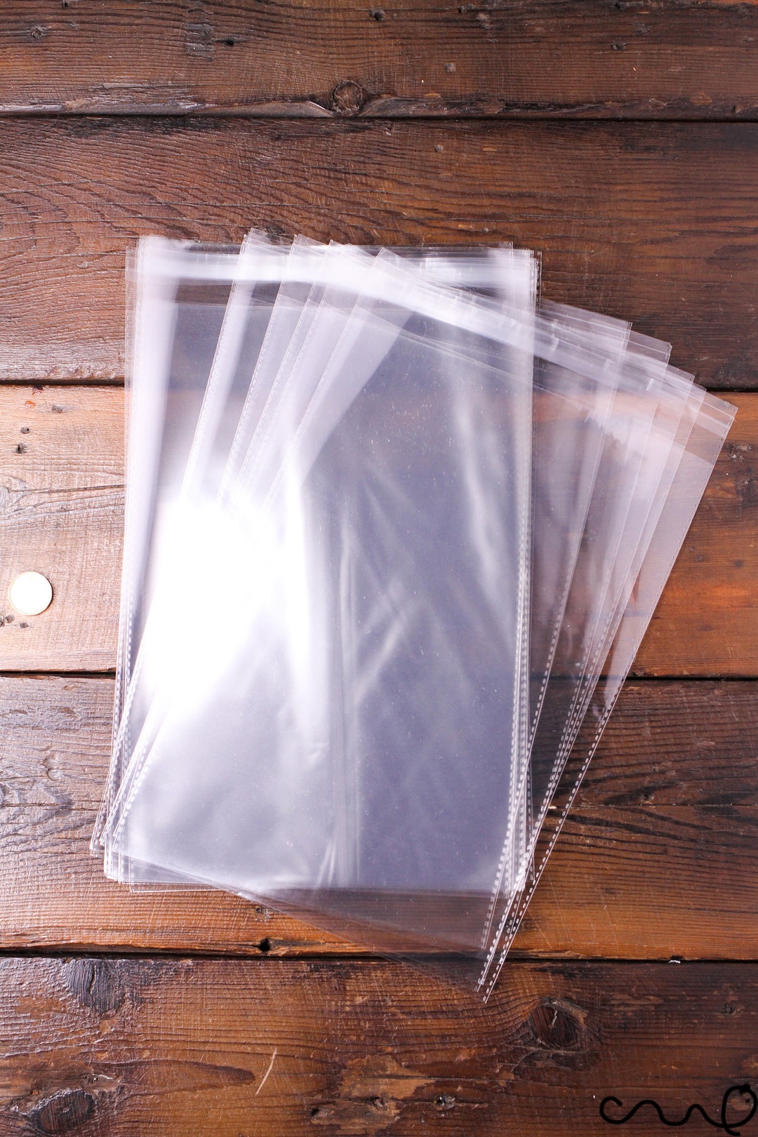 50 Clear Cellophane OPP Plastic Bag Self Adhesive Display Peel & Seal ...
