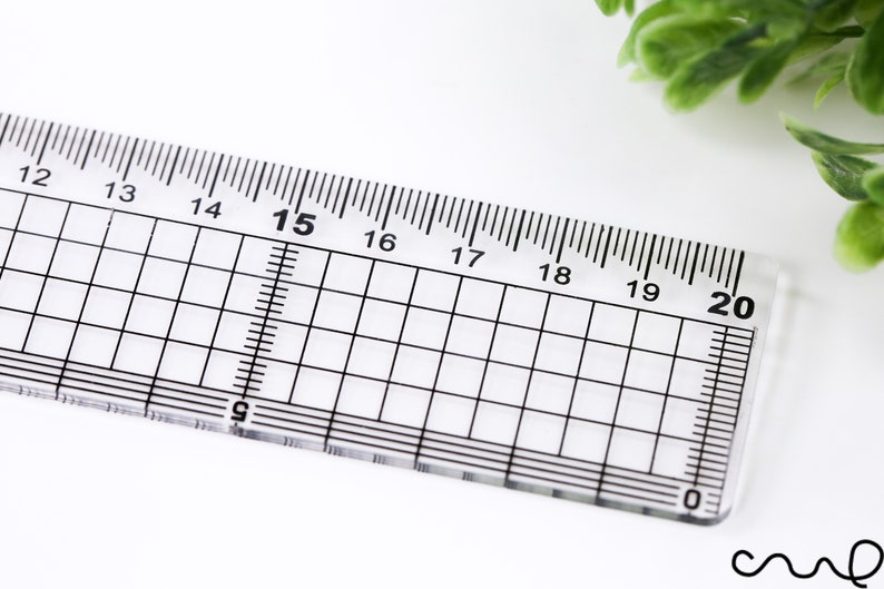 Clear Plastic Graph Ruler 20cm Length 5mm Grid CM MM School - Etsy