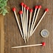 20 X Red Ball Head Wooden Cocktail Sticks Party Food Decor Toothpicks ...