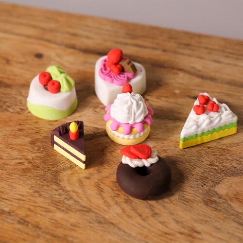 6 X Food Erasers Food Rubber Iwako Eraser Japanese Desert - Etsy