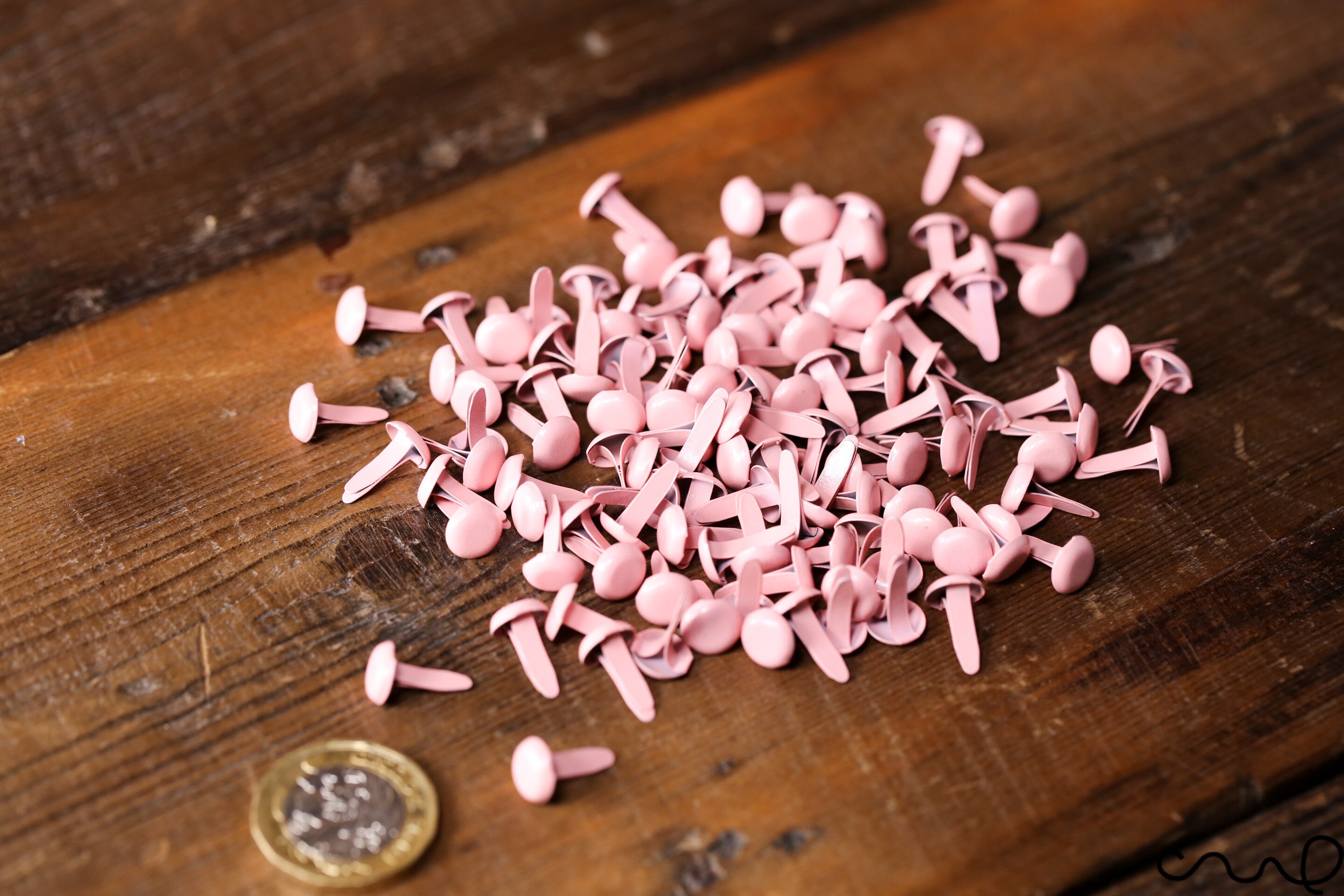 100 X Tender Pink Paper Fastener Split Pins Binding Office | Etsy