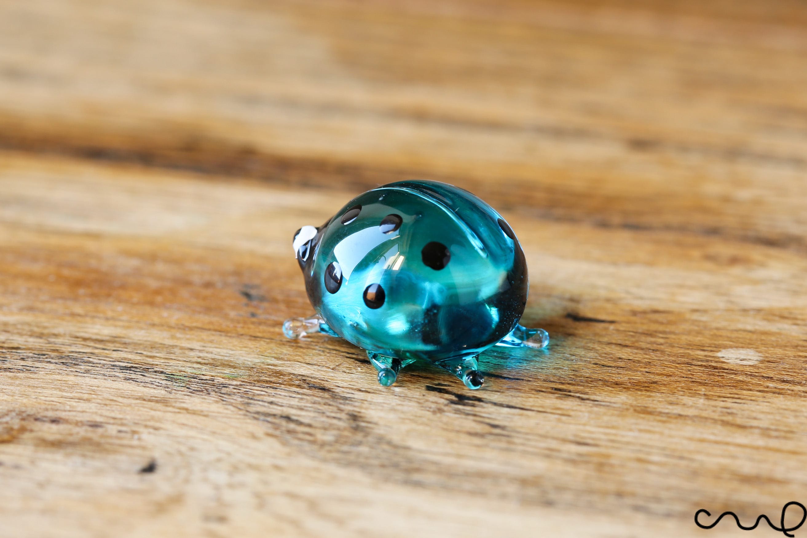 Handmade Glass Turquoise Blue Ladybird Ladybug Little Gloss | Etsy