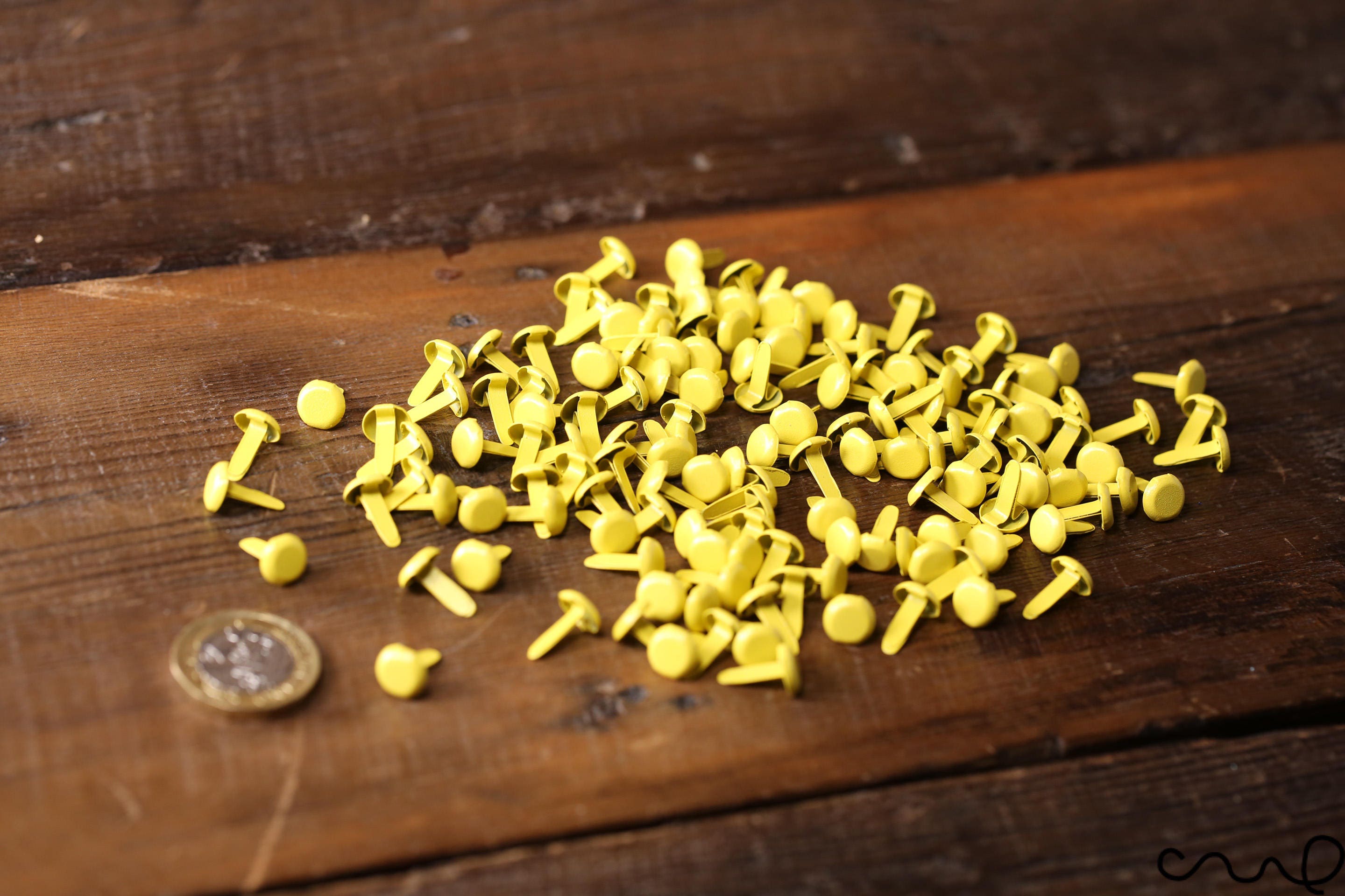 100 X Yellow Paper Fastener Split Pins Binding Office Craft - Etsy