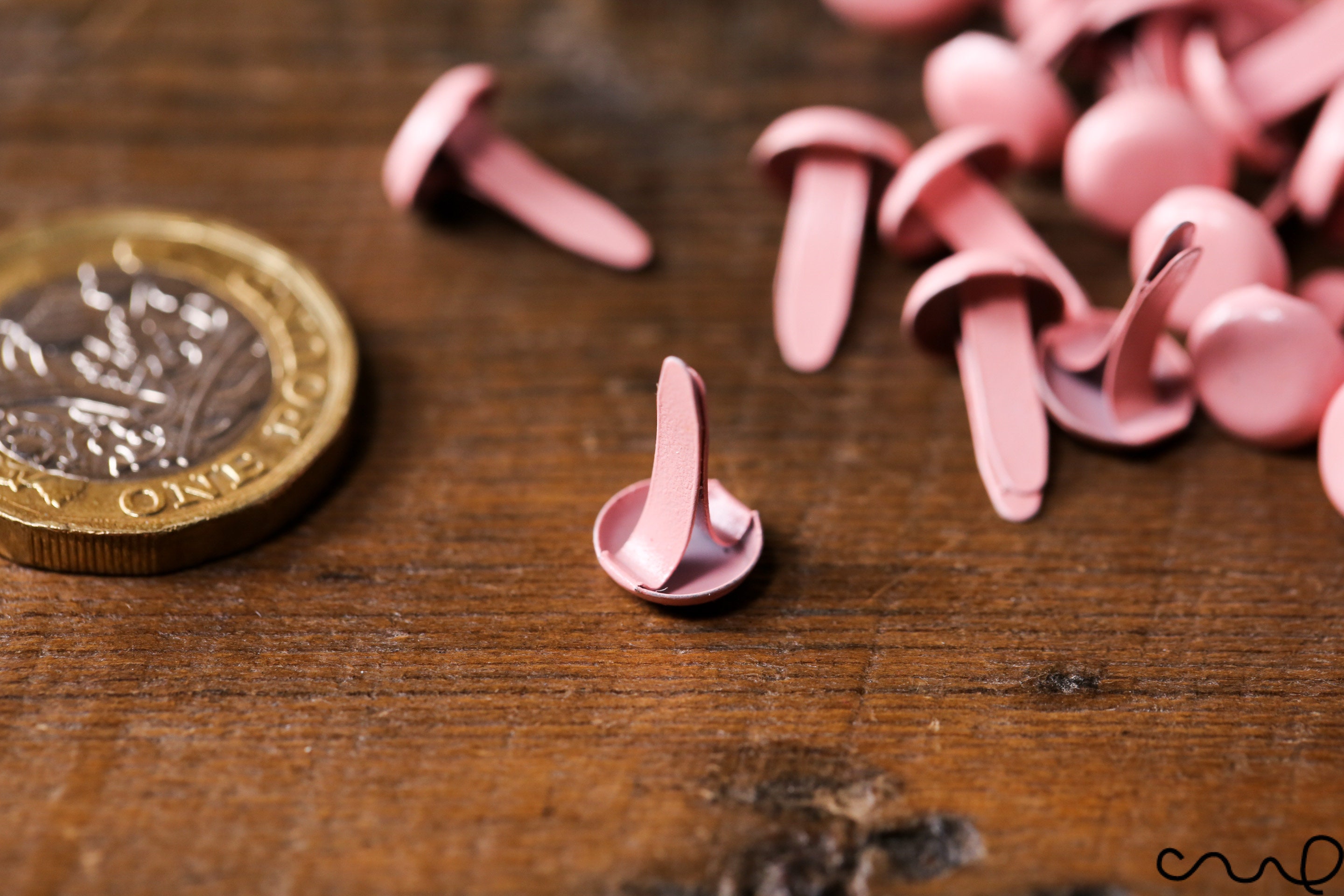 100 X Tender Pink Paper Fastener Split Pins Binding Office | Etsy