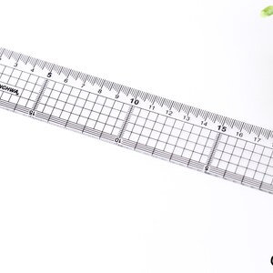 Clear Plastic Graph Ruler 20cm Length 5mm Grid CM MM School Classroom ...