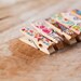 NEW Set of 10 Small 3.5cm Long Floral Wooden Cloth Pegs - Etsy UK