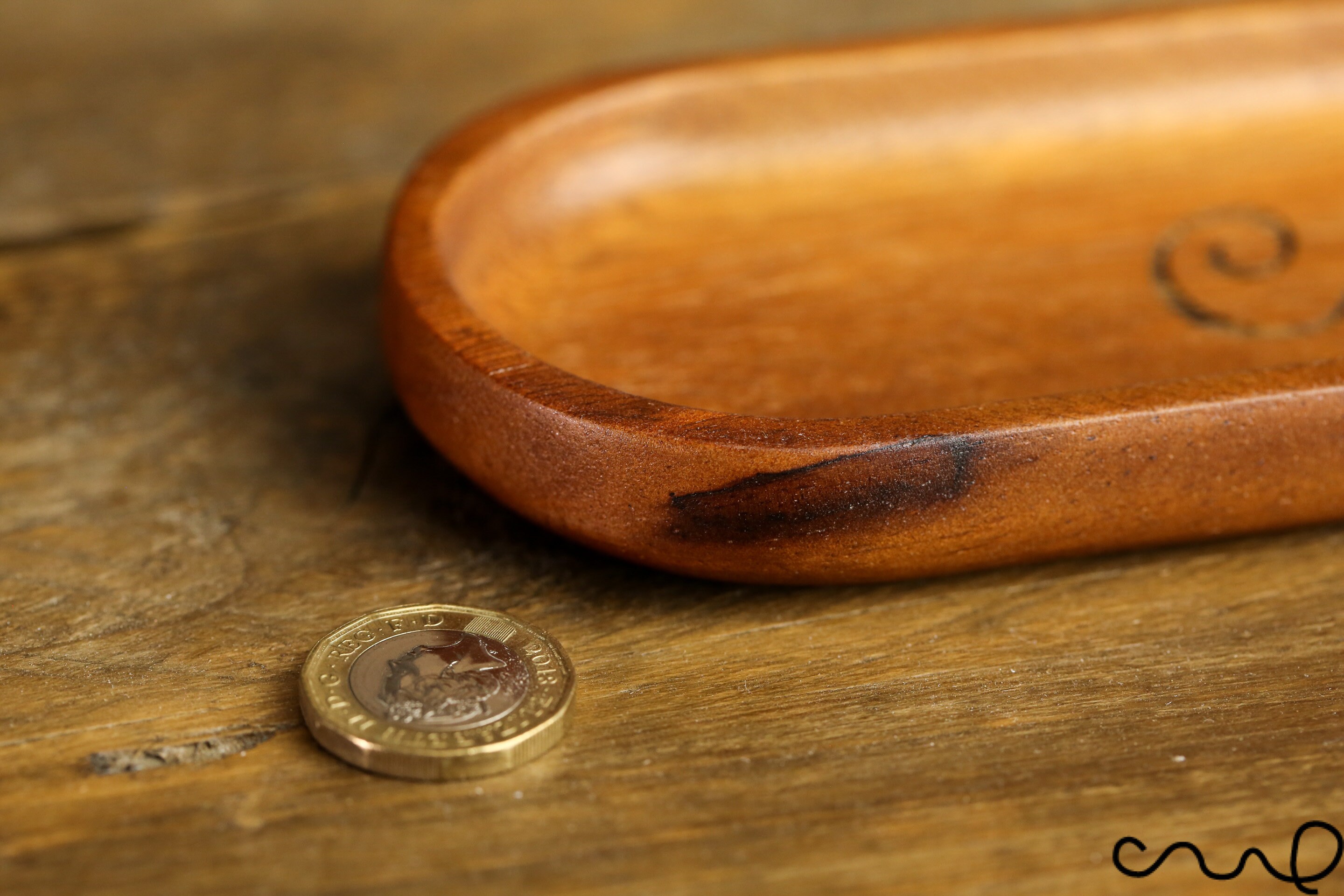 Handmade Small Wooden Oval Coin Tray Home Office Organise Gift - Etsy UK