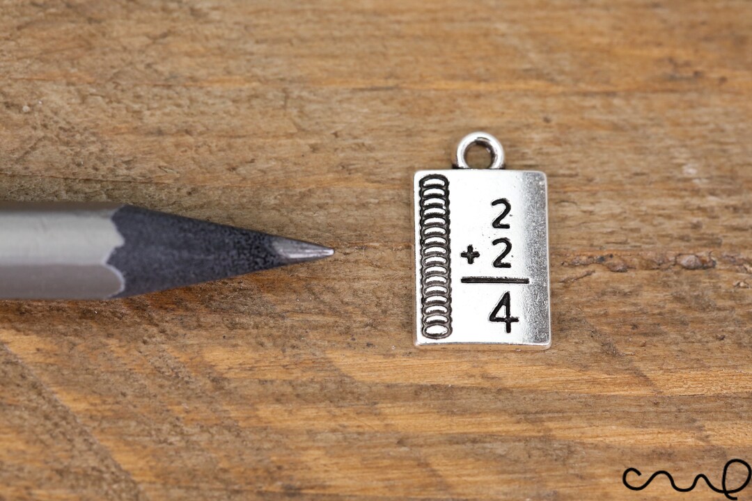 Math Notebook Charms – Silver STEM Jewellery Pendants, Set of 8 - Etsy