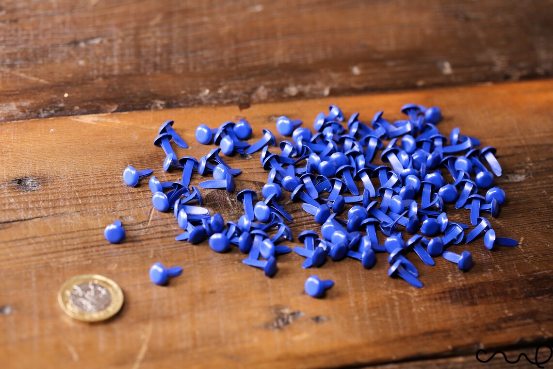 100 X Royal Blue Paper Fastener Split Pins Binding Office - Etsy