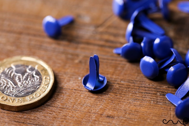 100 X Royal Blue Paper Fastener Split Pins Binding Office - Etsy