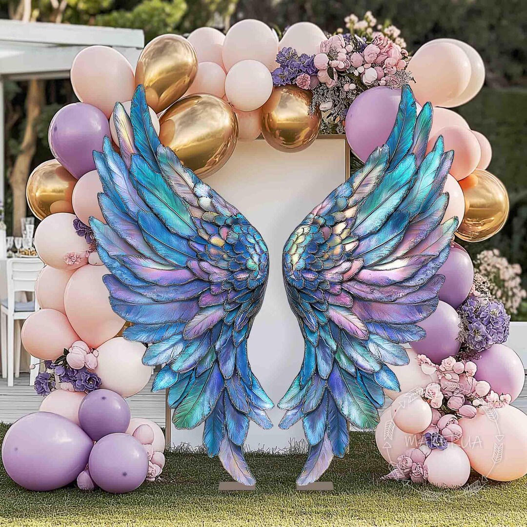 Angel Wings Backdrop for Birthday Wedding Event Party Photo Booth Prop ...