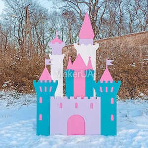 Princess Castle Backdrop Girl Birthday Event Party Prop Decor Fairy ...