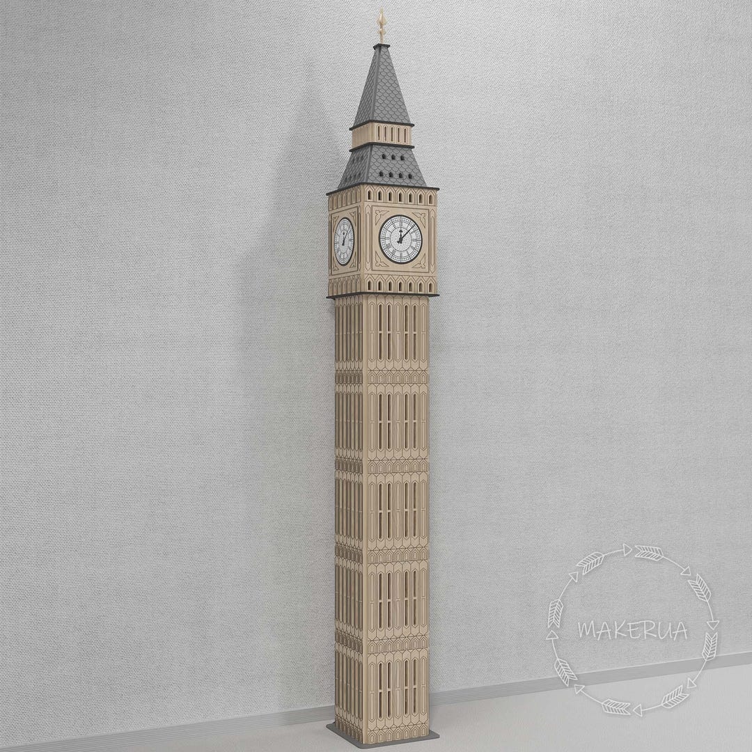 3D Skulptur Big Ben aus Holz Big Ben – Thema London Party Dekor ...