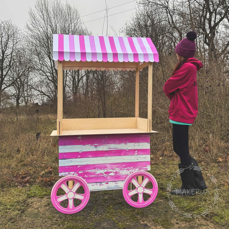Sweet Candy Cart Birthday Wedding Party Decorations Cake Stand Table ...