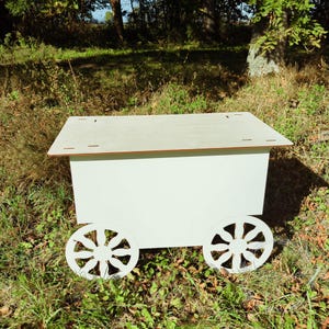 White Wooden Cart New Style Wedding Birthday Decoration Stand Display ...