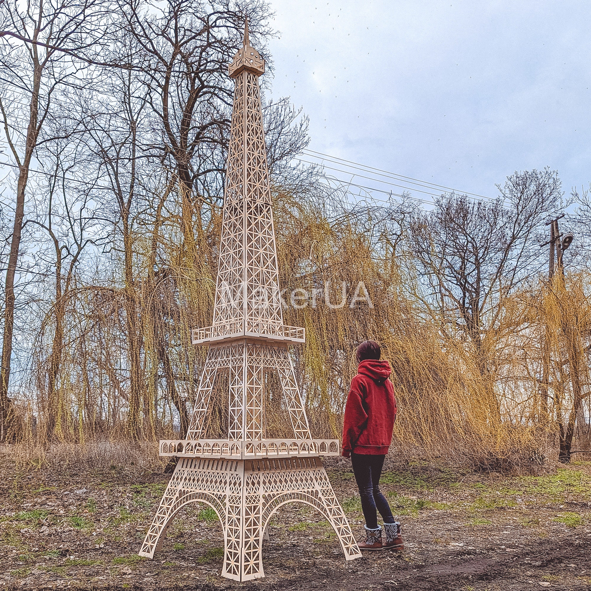 Eiffel Tower Paris Decoration Wedding Birthday Event Party Prop Wood ...