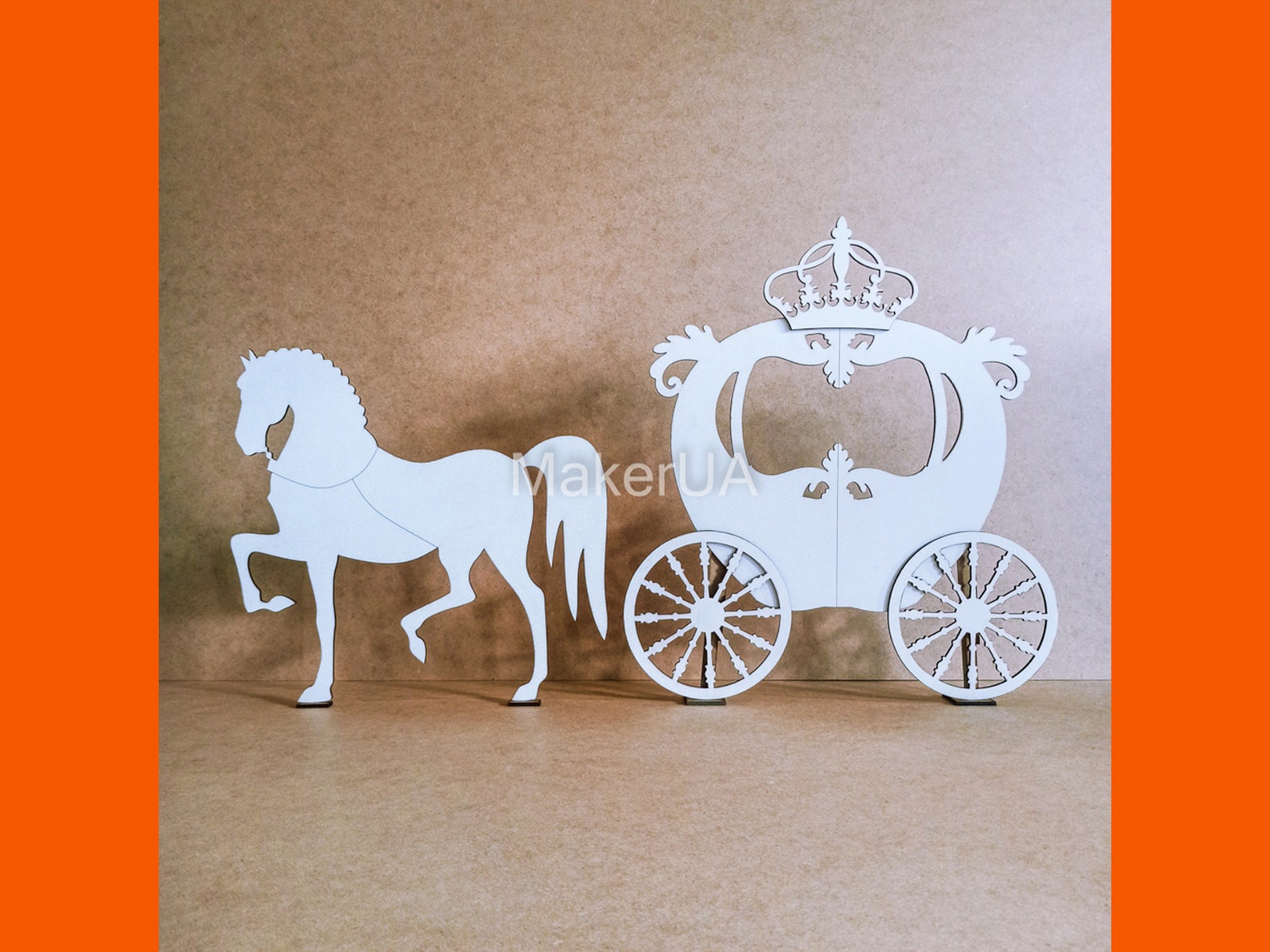 Large Carriage Horse Luxury Event Prop Free Standing Cinderella Party ...