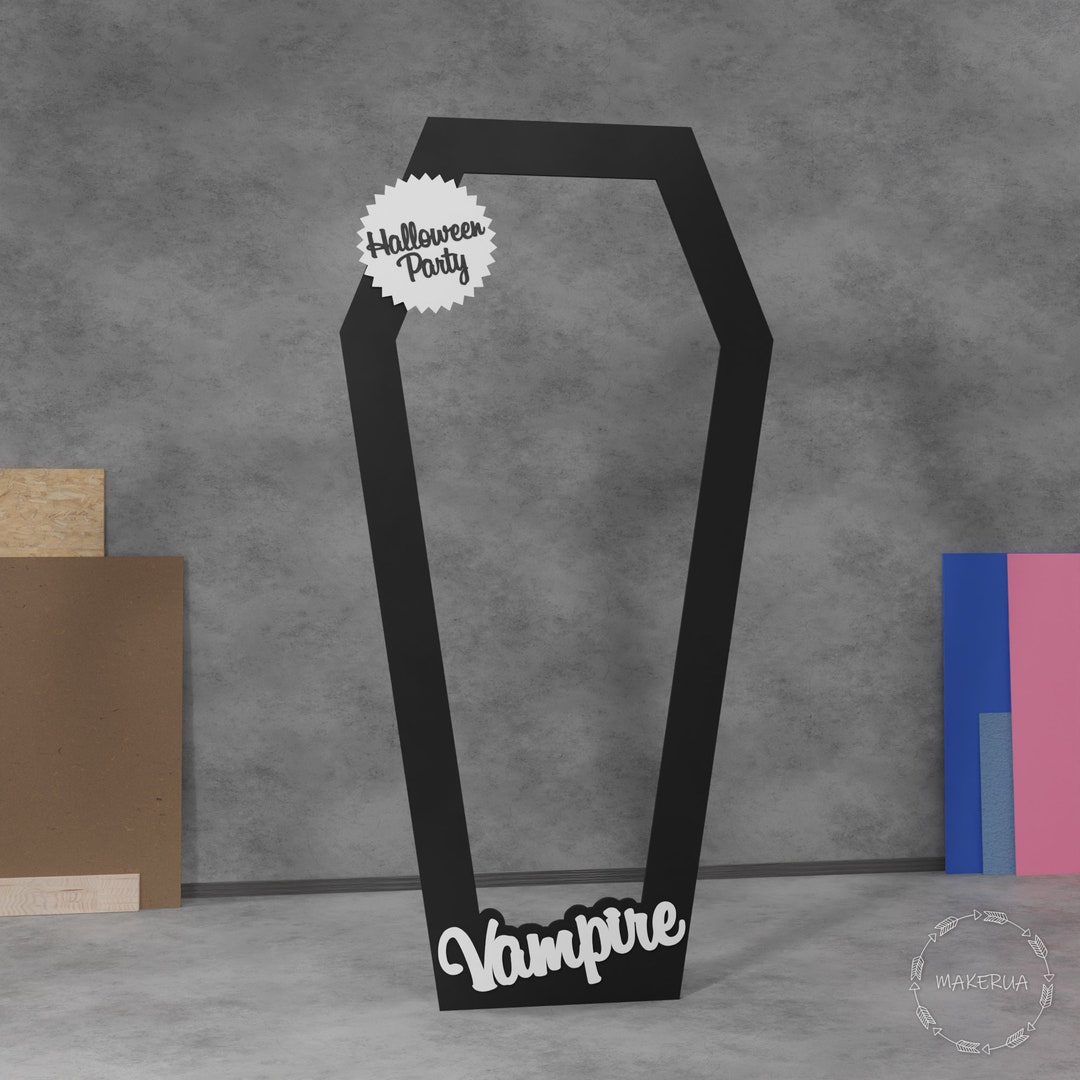 Party Decorations Birthday Halloween Coffin Frame Box Photo Booth Death ...